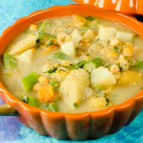 Chickpea & Okra Ground Provision Soup - Global Kitchen Travels