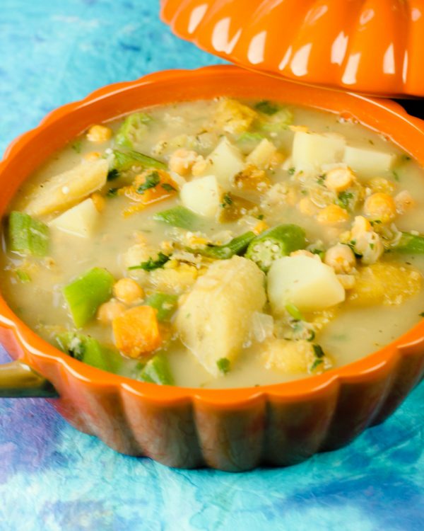 Chickpea & Okra Ground Provision Soup - Global Kitchen Travels