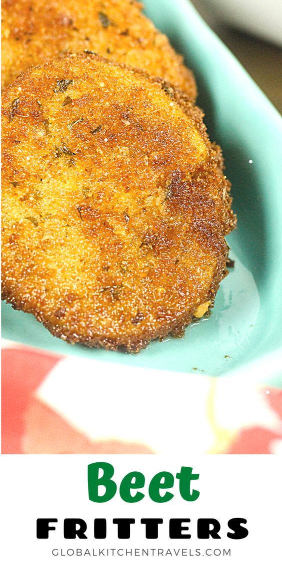 Golden Beet Fritters - Global Kitchen Travels