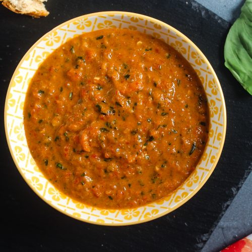 Easy Roasted Red Pepper Pesto - Global Kitchen Travels