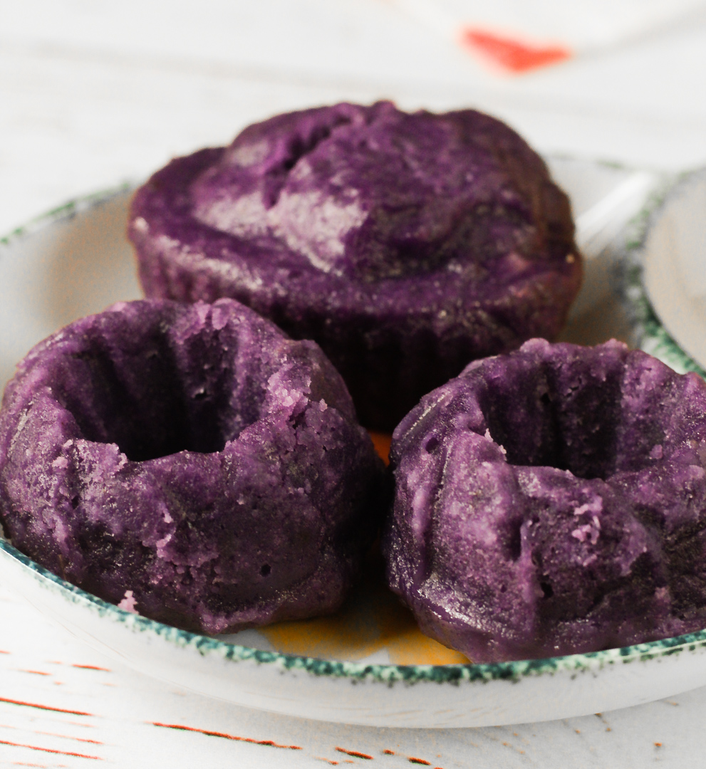 Putong Ube - Gluten Free Purple Yam Steamed Rice Cakes - Global Kitchen ...