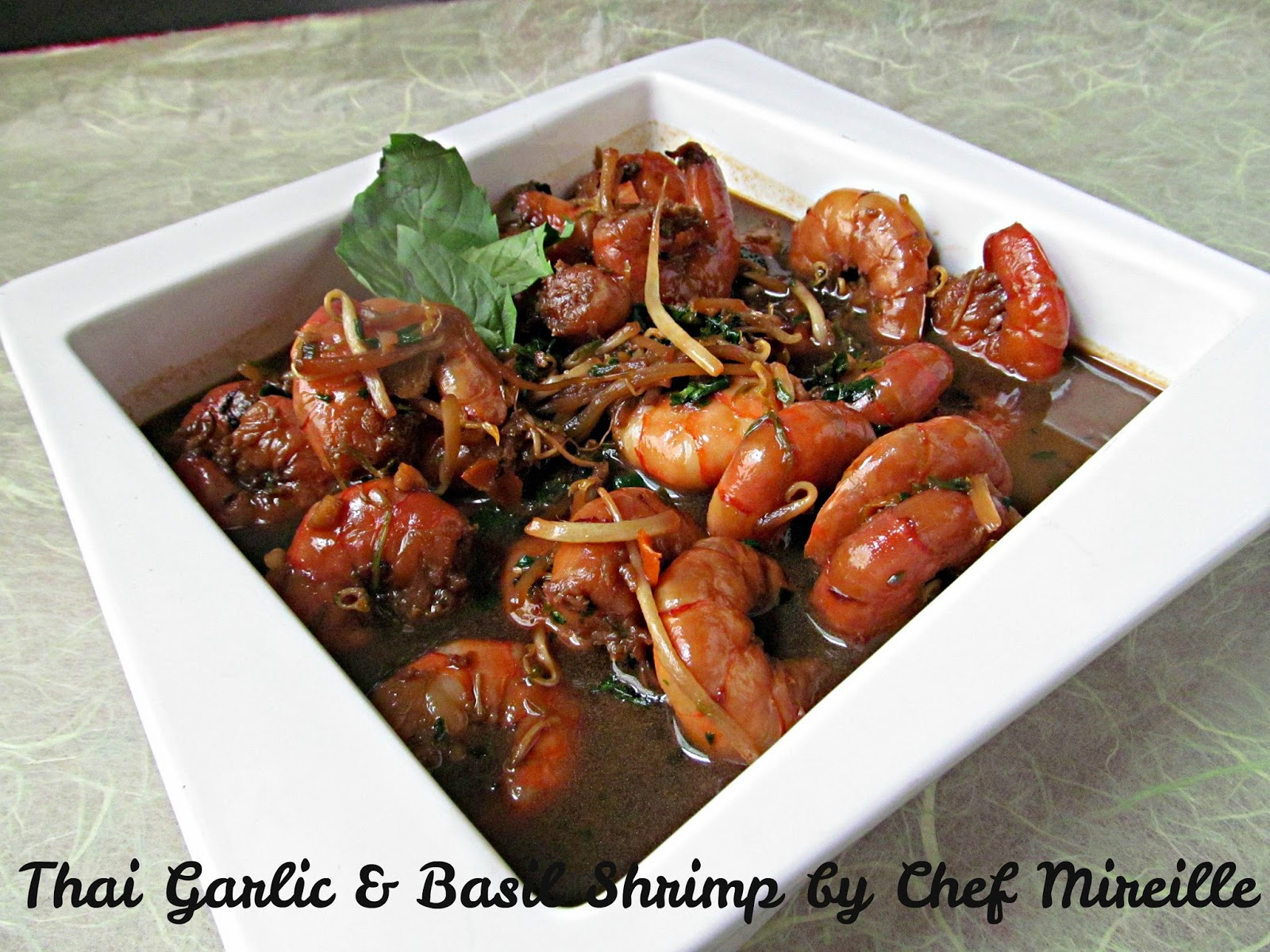 Thai Garlic & Basil Shrimp - Global Kitchen Travels