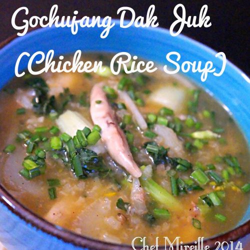 Gochujang Dak Juk - Korean Chicken Rice Soup - Global Kitchen Travels