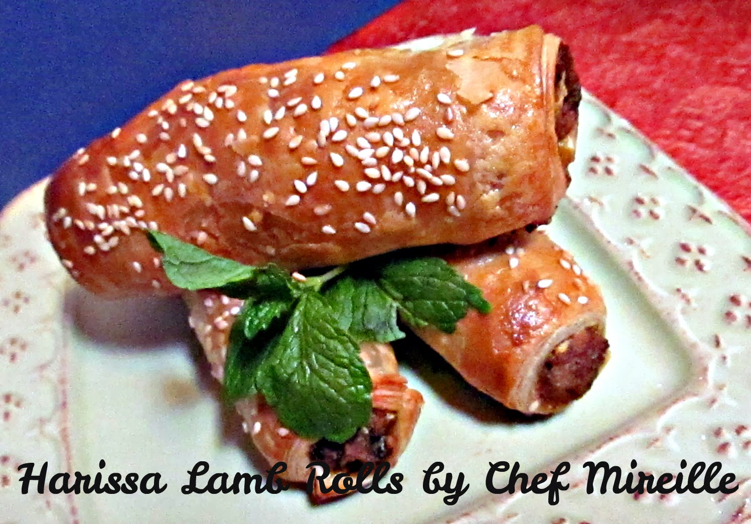 Harissa Lamb Rolls - Global Kitchen Travels