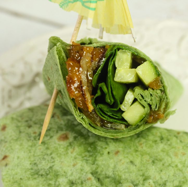 Nectarine Chutney Halloumi Wrap - Global Kitchen Travels