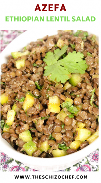 Azefa - Ethiopian Lentil Salad - Global Kitchen Travels